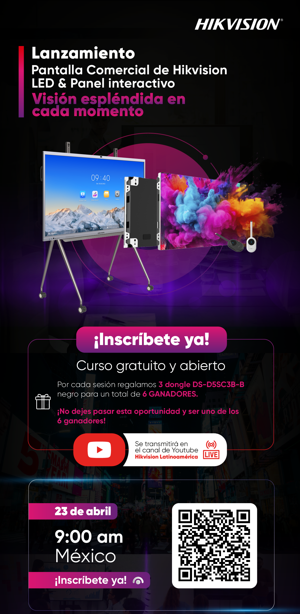 Open Course pantallas comerciales LED & Panel interactivo